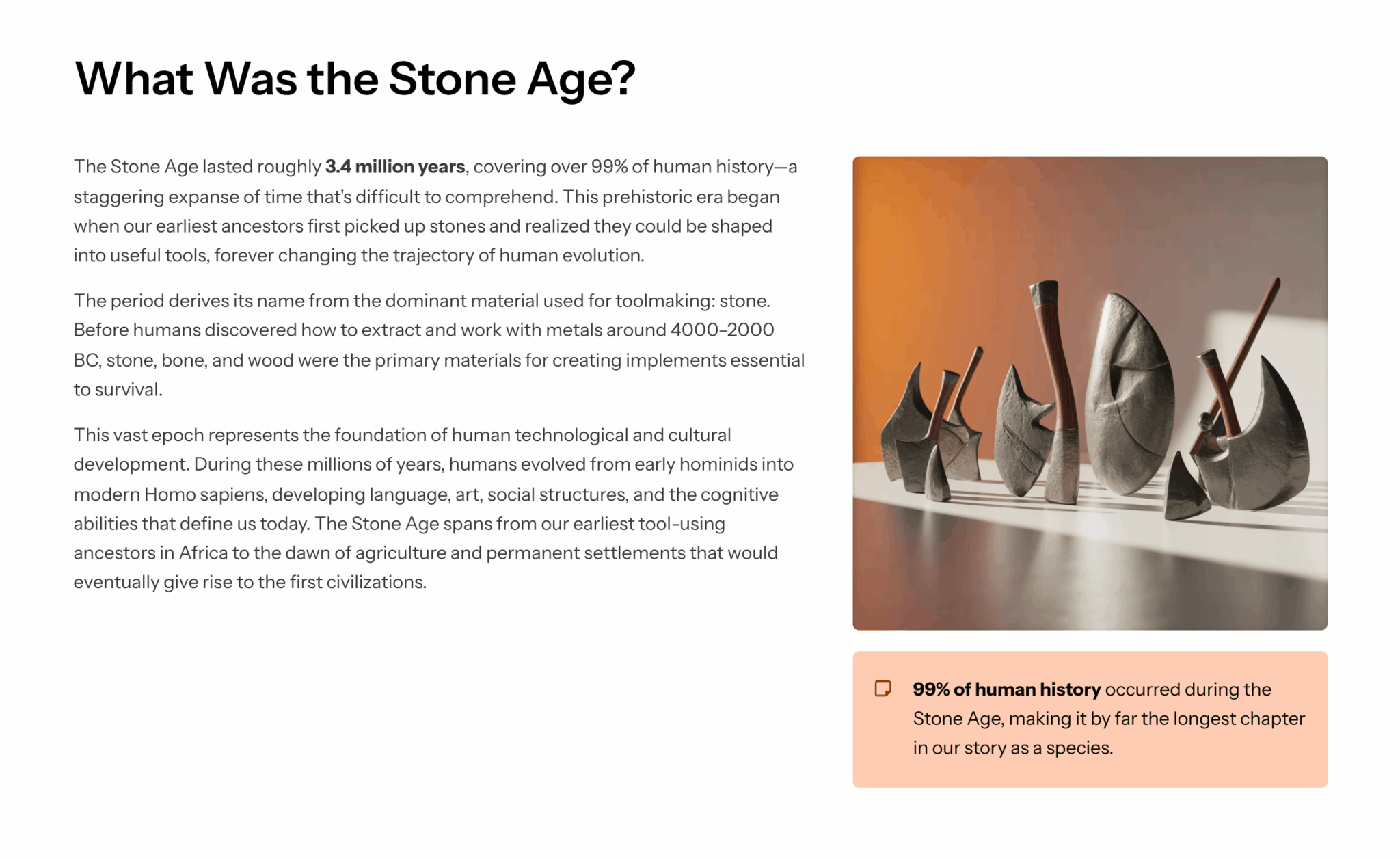 THE PREHISTORIC WORLD - My History Classes